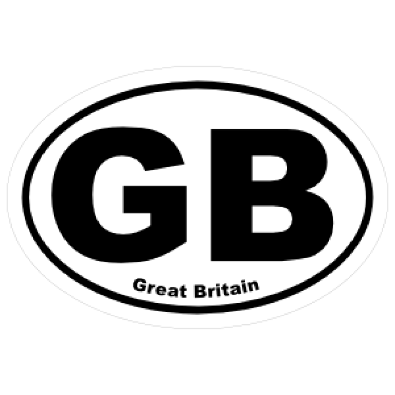 GB Oval Car Decal – Brits R U.S.