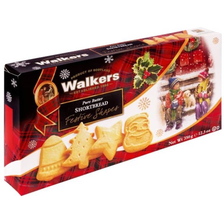 Walkers Pure Butter Shortbread Festive Shapes Large – Brits R U.S.